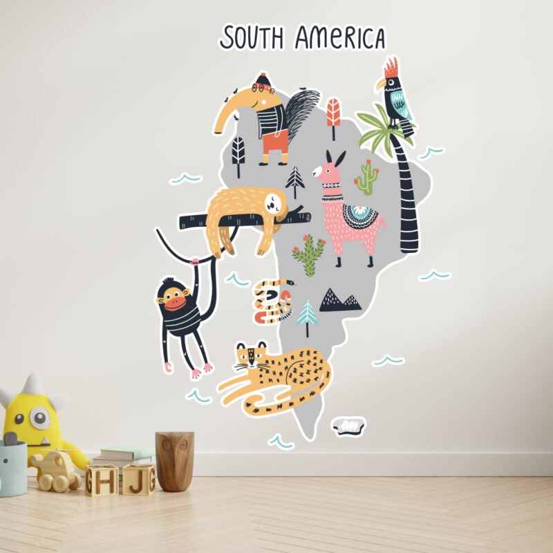 Sticker south america - VINILOPOLIS